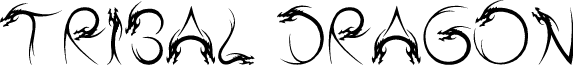 Tribal Dragon Font | Jonathan S. Harris | FontSpace