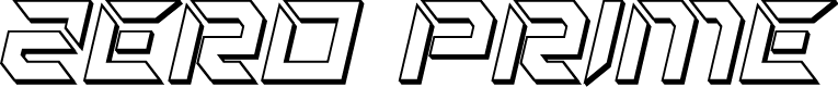 Zero Prime Font Family (21 styles) by Iconian Fonts