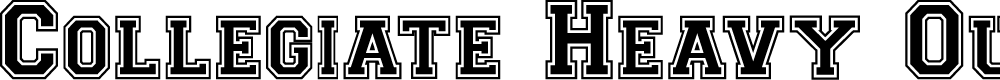 Collegiate Heavy Outline Font Designed By Character