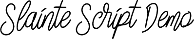 Slainte Script Demo Font | Designed by Twicolabs