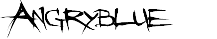 Angryblue Font | Designed by Angryblue