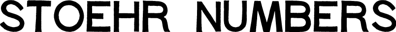 Stoehr numbers Font | Lukas Krakora | FontSpace