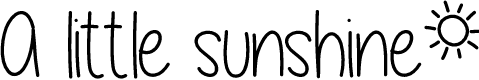 A little sunshine Font | Designed by ByTheButterfly