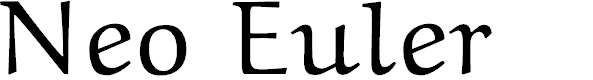 Neo Euler Font | Designed by American Mathematical Society