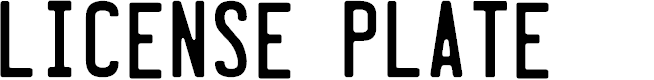 License plate Fonts - Download 11 free styles - FontSpace