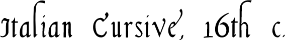 Italian Cursive, 16th c. Font by Lord Kyl MacKay | FontSpace