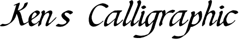 Ken's Calligraphic Font | Designed by Mouser Fonts